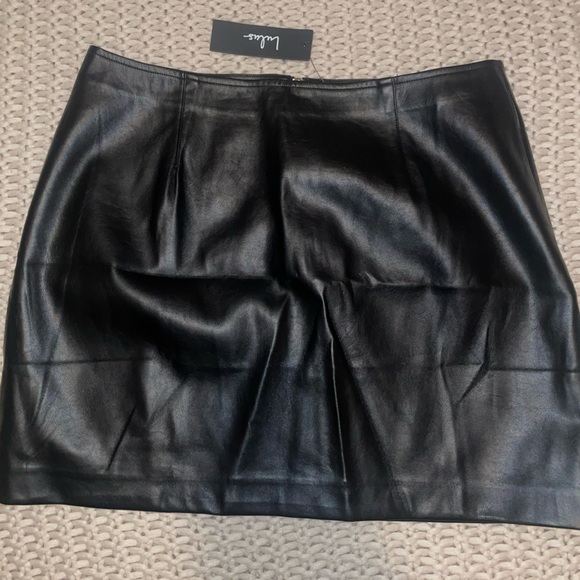 Lulus | Skirts | Lulus Black Fauxleather Mini Skirt | Poshmark